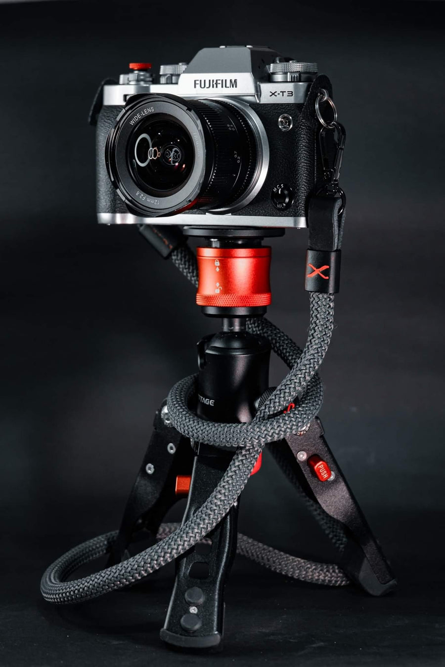Personalized Black/Red X Straps – Hyperion Handmade Camera Straps