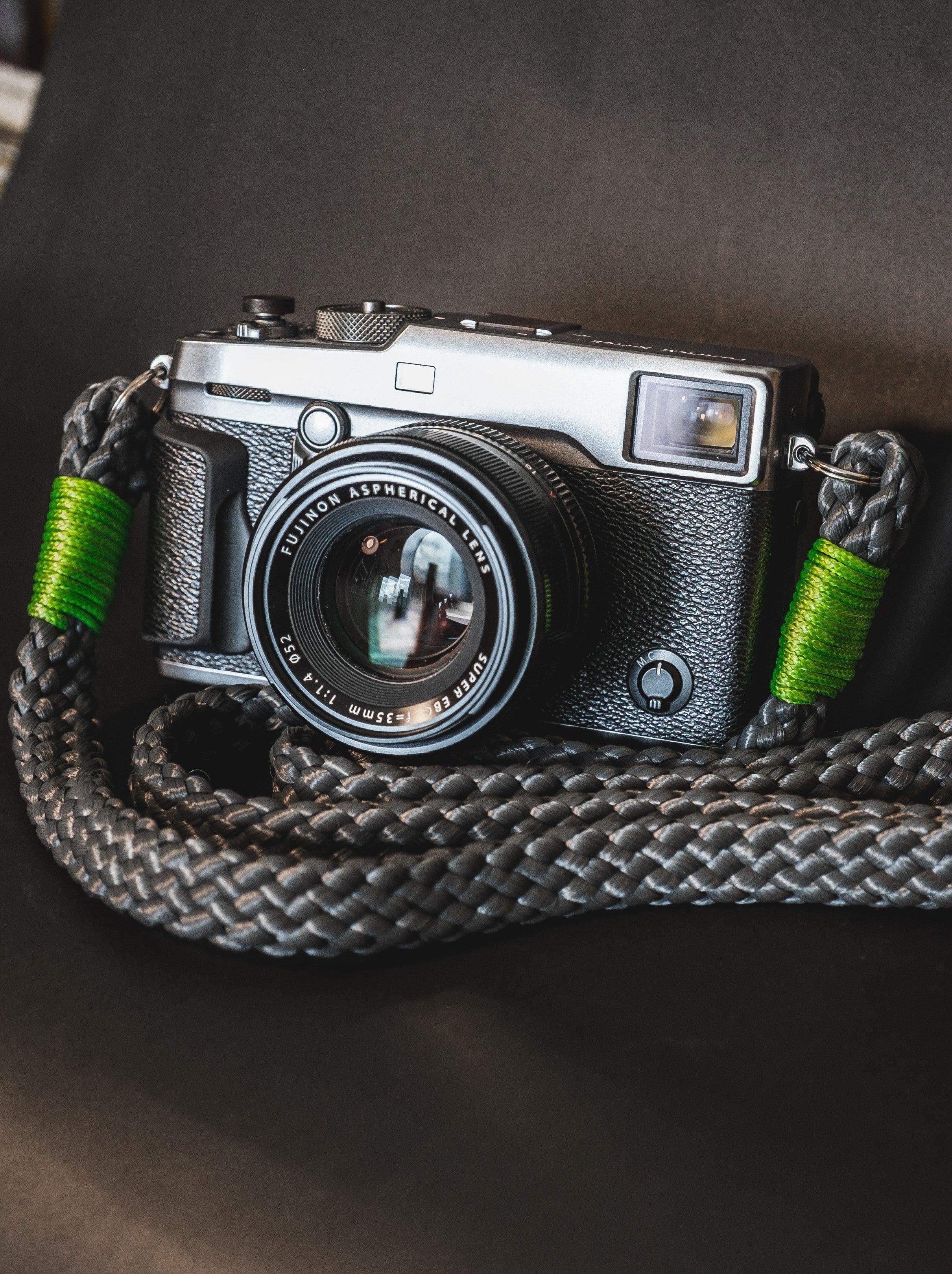 Flat Dark Grey Acrylic Camera Strap – Hyperion Handmade Camera Straps